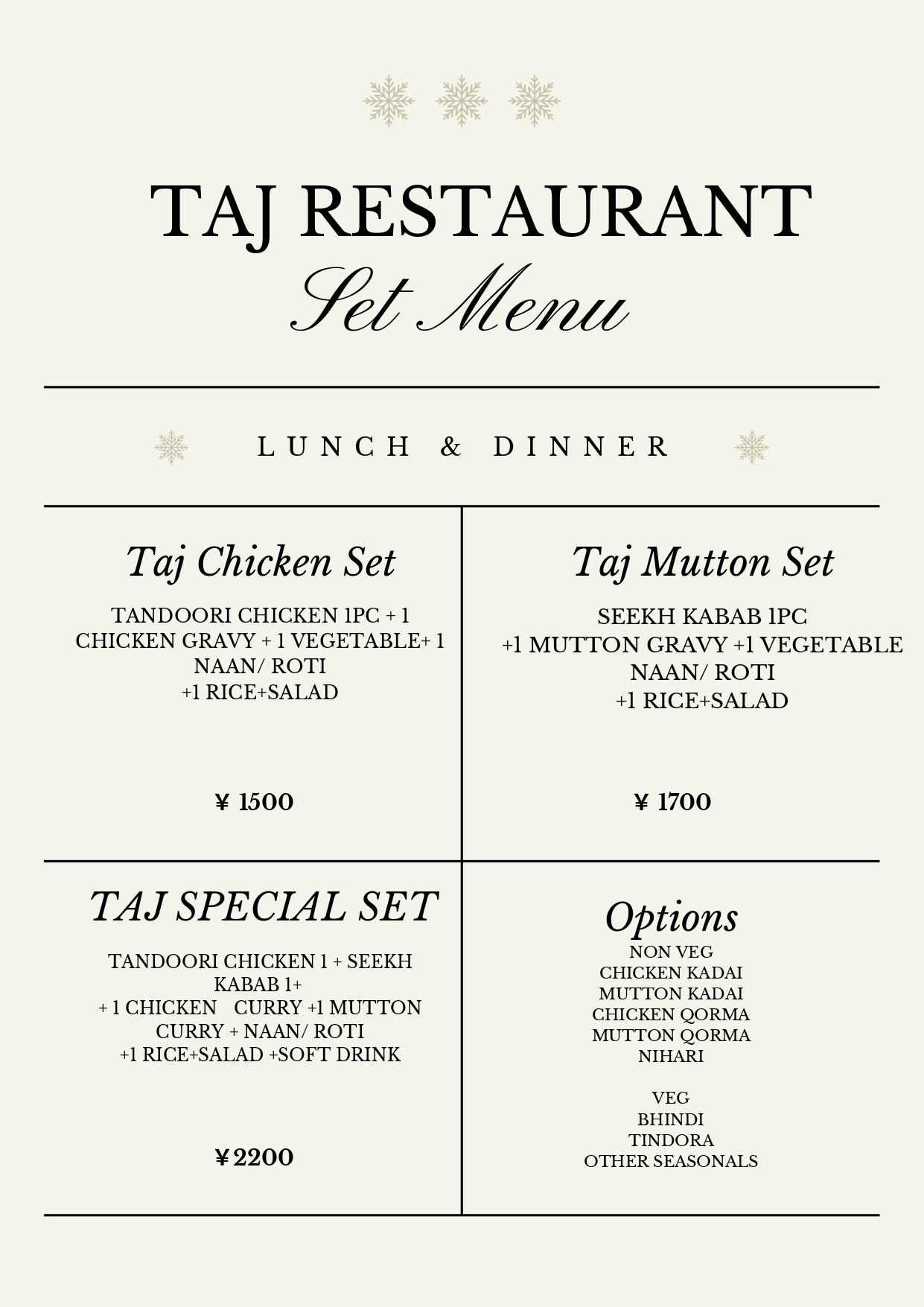 Taj Restaurant - Taj Enterprise Ltd